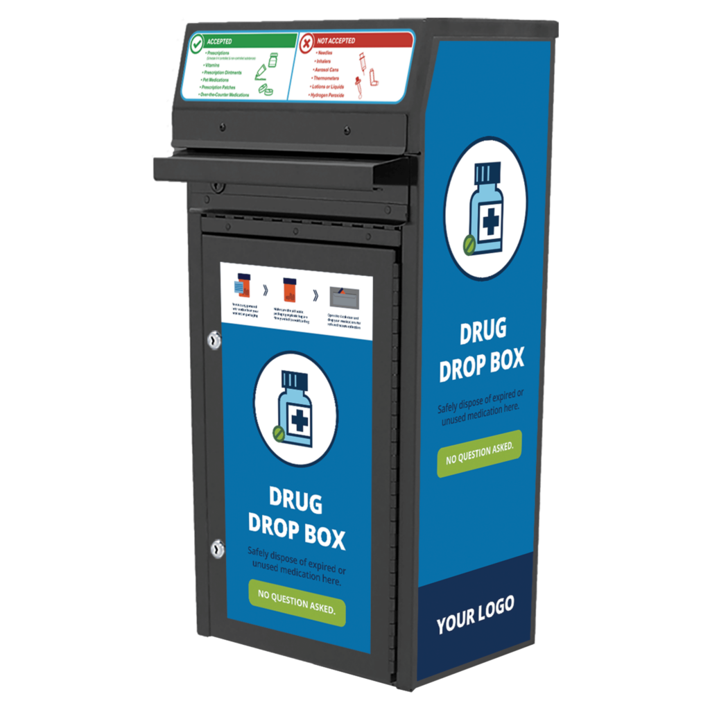 Small Medication Disposal Drop Box 6 Gallons