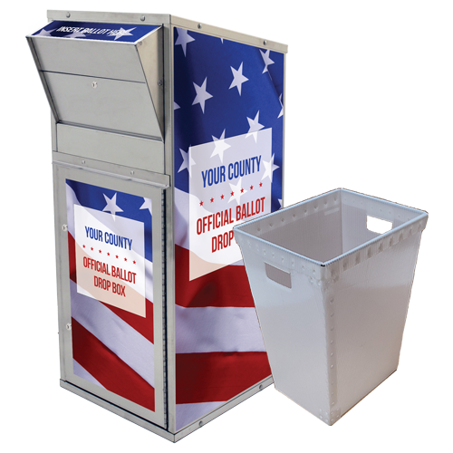 Large Ballot Drop Box (710) with Plastic Collection Tote