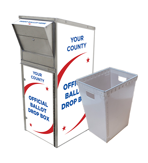 Large Ballot Drop Box (710) with Plastic Collection Tote