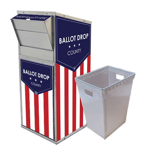 Large Ballot Drop Box (710) with Plastic Collection Tote