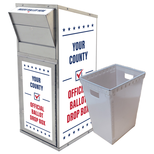Large Ballot Drop Box (710) with Plastic Collection Tote
