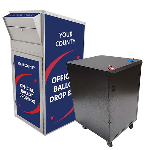 Large Ballot Drop Box (810) with Transfer Cart - American Security Cabinets