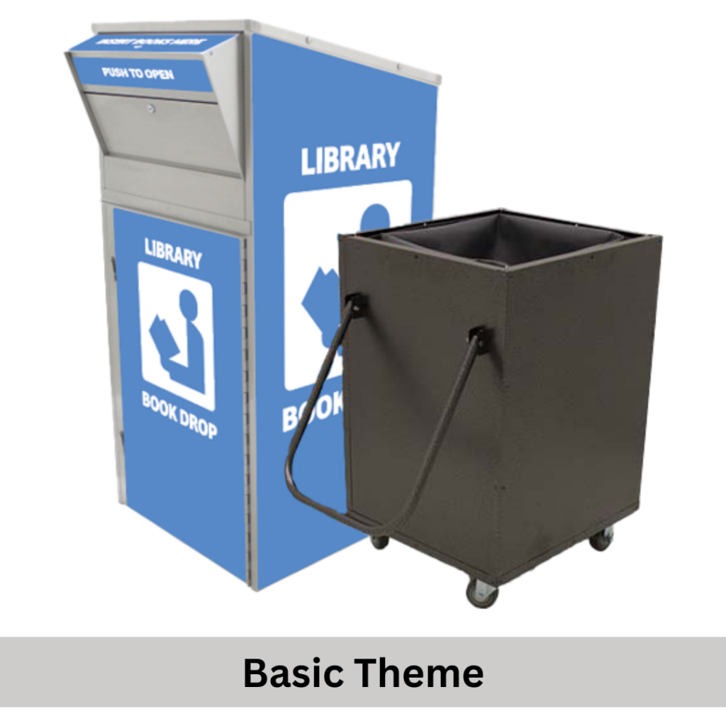 Large Library Book Return (810) with Book Truck - American Security ...