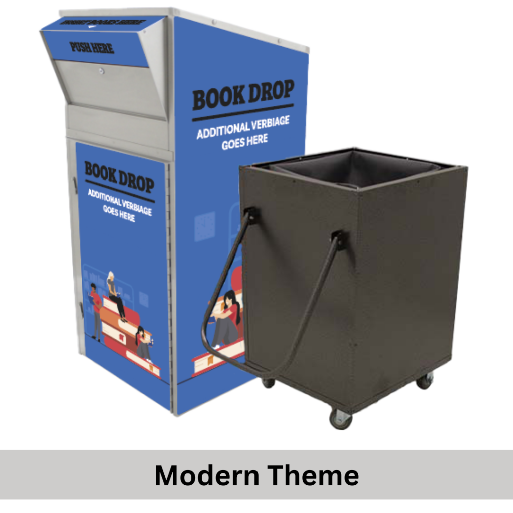 Large Library Book Return (810) with Book Truck - American Security ...