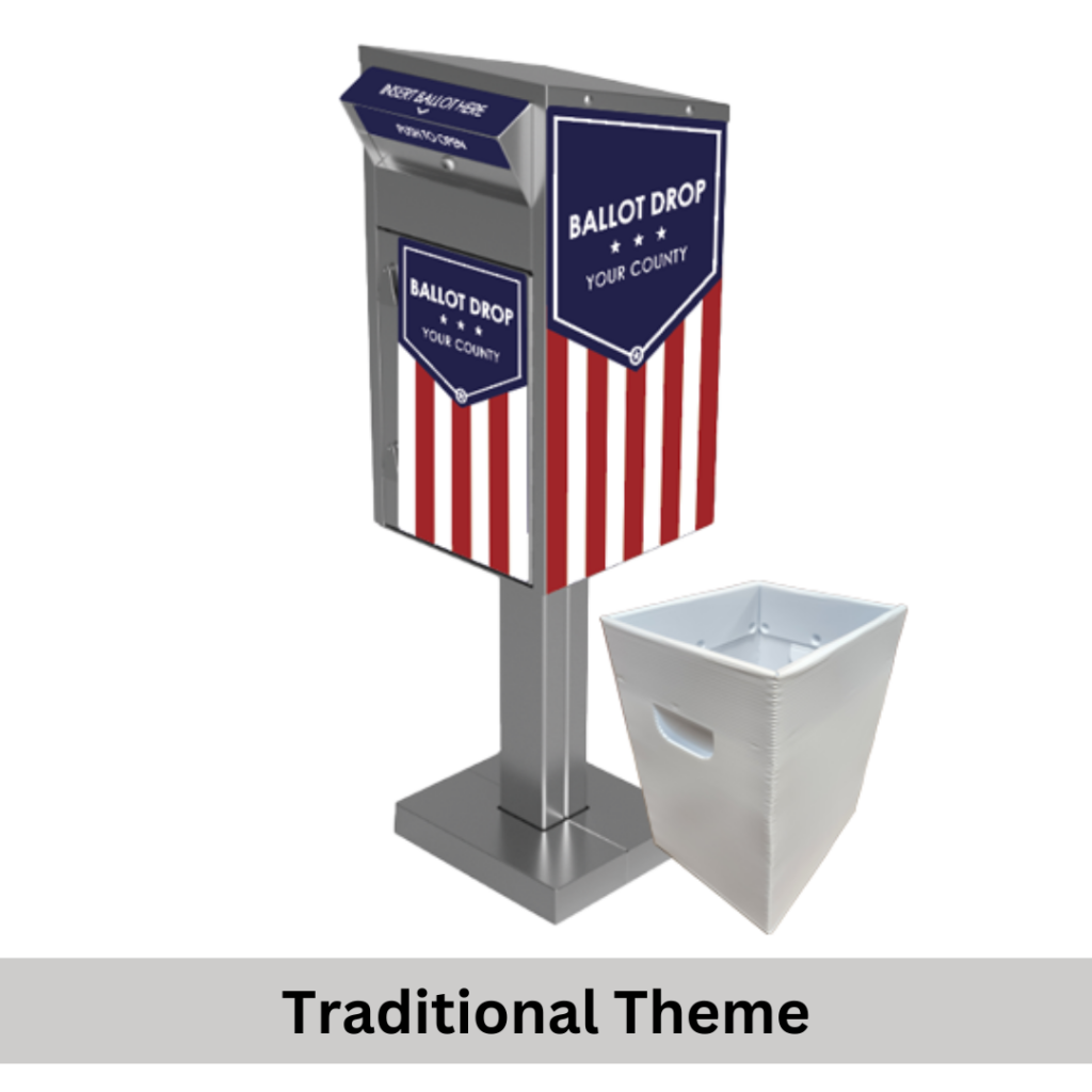 Medium Ballot Drop Box (610) with Plastic Collection Tote