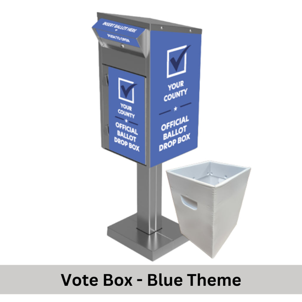 Medium Ballot Drop Box (610) with Plastic Collection Tote