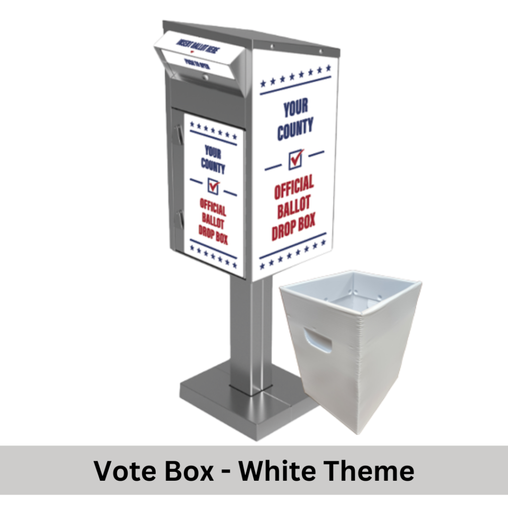 Medium Ballot Drop Box (610) with Plastic Collection Tote