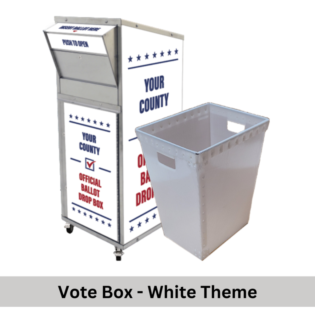 Large Ballot Drop Box (710) On Casters with Plastic Collection Tote ...