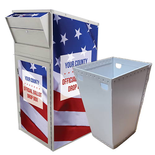 Large Ballot Drop Box (810) with Plastic Collection Tote