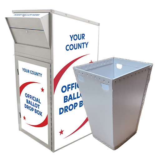 Large Ballot Drop Box (810) with Plastic Collection Tote