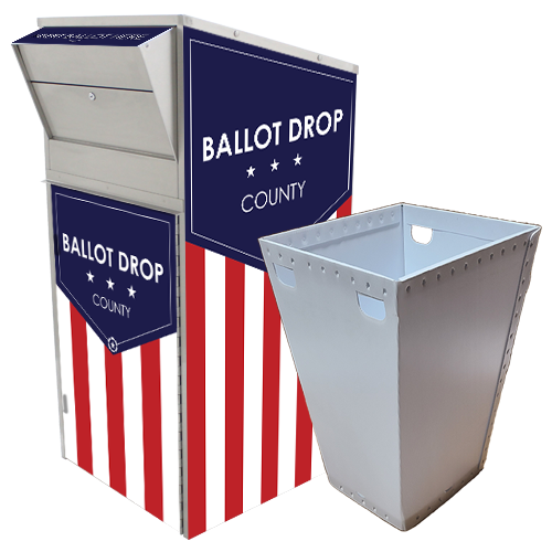 Large Ballot Drop Box (810) with Plastic Collection Tote