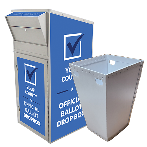 Large Ballot Drop Box (810) with Plastic Collection Tote