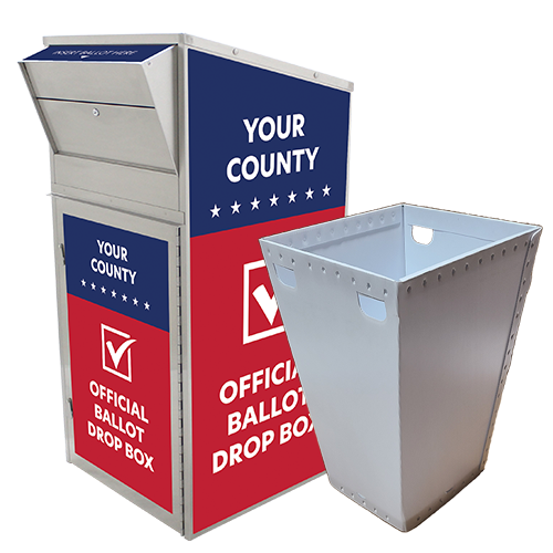 Large Ballot Drop Box (810) with Plastic Collection Tote