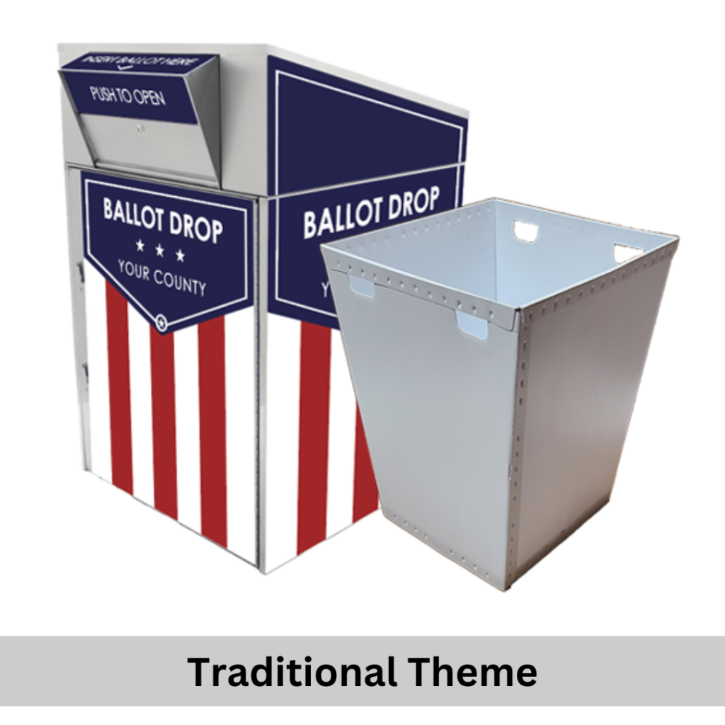 Extra Large Ballot Drop Box (910) with Plastic Collection Tote