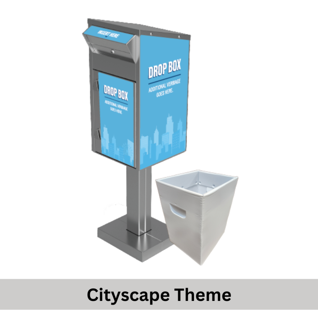Medium Payment Drop Box (610) with Plastic Collection Tote