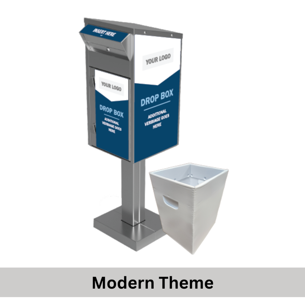 Medium Payment Drop Box (610) with Plastic Collection Tote