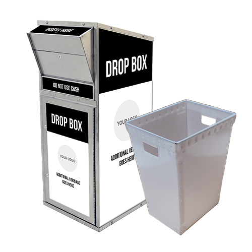 Large Payment Drop Box (710) with Plastic Collection Tote