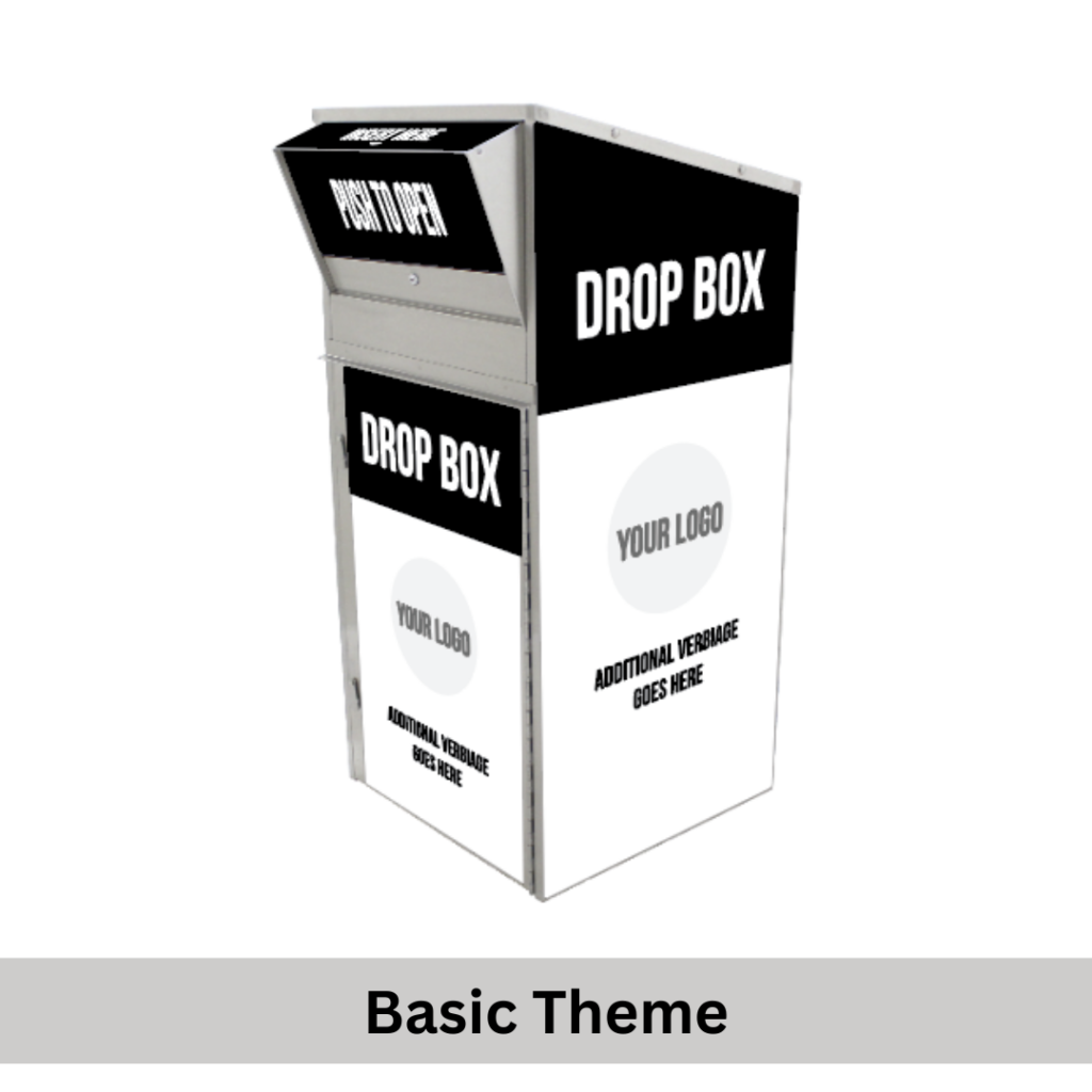 Large Equipment Return Box (810) with Depressible Floor