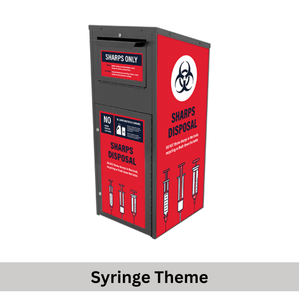 Large Sharps Disposal Drop Box (28 Gallon) Powder Coated (710)