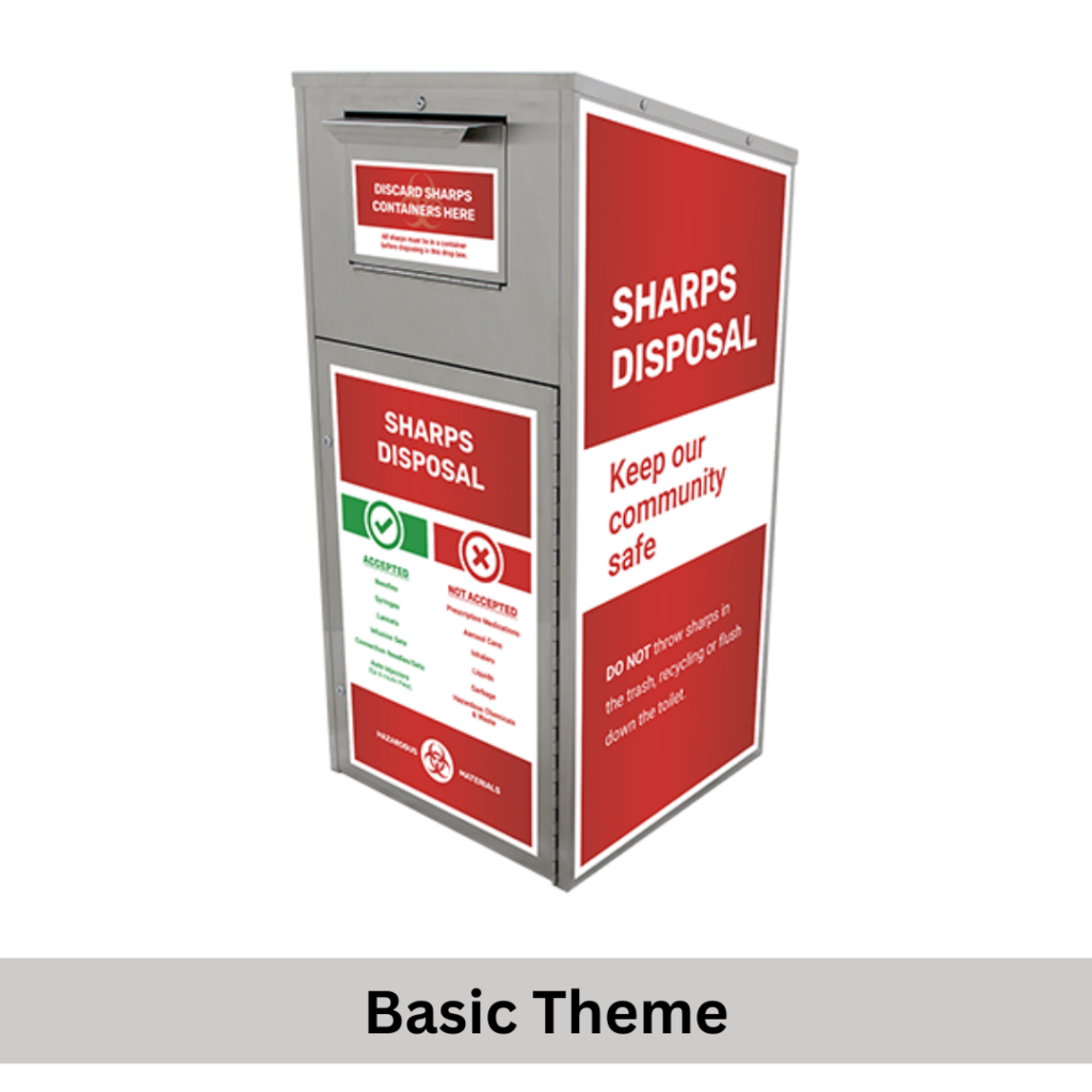 Large Sharps Disposal Drop Box (46 Gallon) Stainless Steel (810)