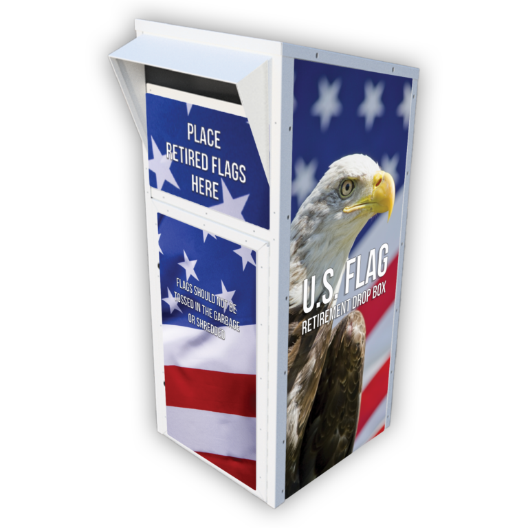 Large Flag Retirement Drop Box | Aluminum Composite Material