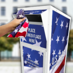 Large Flag Retirement Drop Box | Aluminum Composite Material