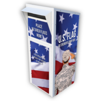 Large Flag Retirement Drop Box | Aluminum Composite Material