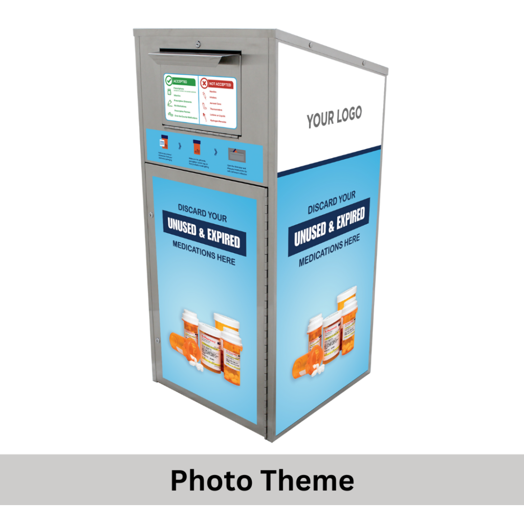 Large Medication Disposal Drop Box (46 Gallon) Stainless Steel (810)